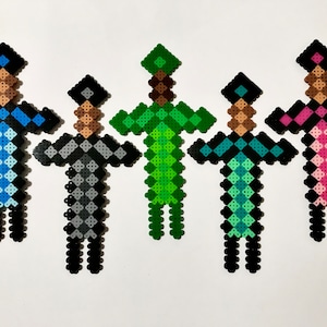 Minecraft Inspired Sword Cake Topper Diamond Blue Gray Pink Teal ...