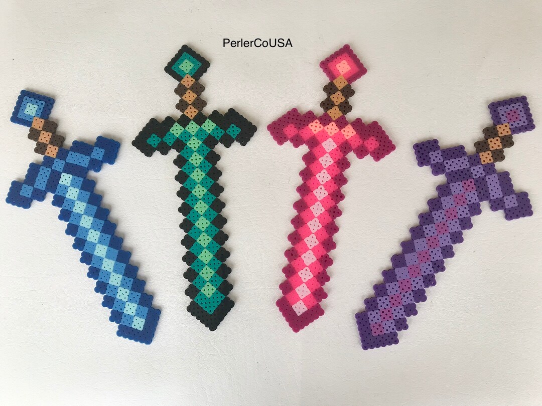 Mine Craft Inspired Wall Decor Swords Kids Room Decorations or Birthday ...
