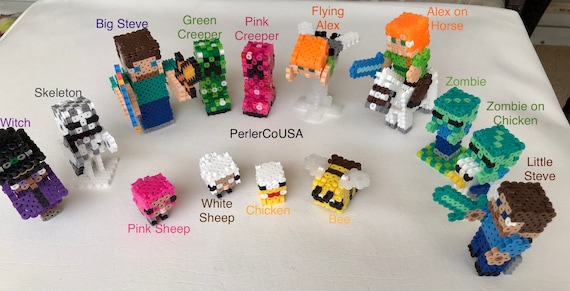 3D Mine Craft Mini Figures 14 to Choose From Enderman Ghast | Etsy