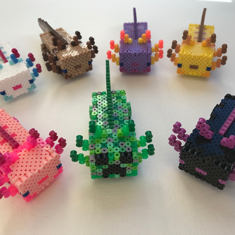 Axolotl Perler Beads - Etsy