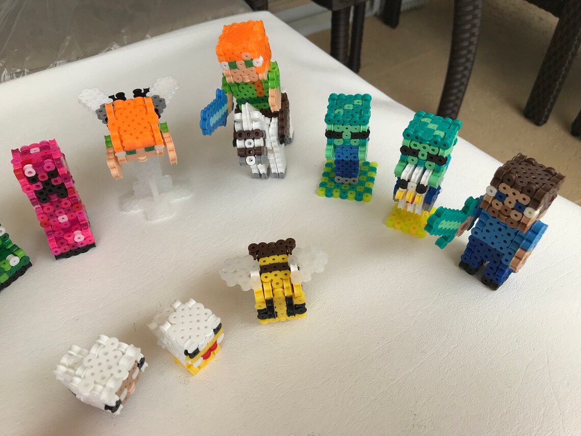 3D Mine Craft Mini Figures 14 to Choose From Enderman Ghast | Etsy