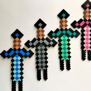 Minecraft Inspired Sword Cake Topper Diamond Blue Gray Pink Teal ...