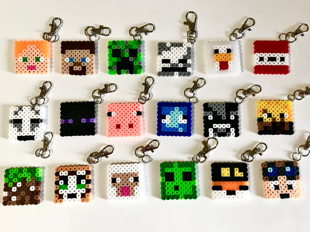 Minecraft Party Favors Swivel Snap Hooks Keychains Lanyard Clips Kids ...