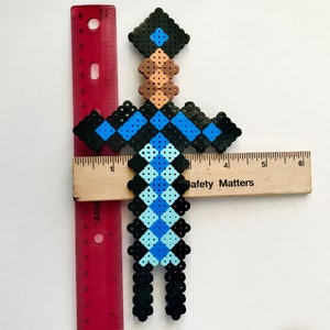 Minecraft Inspired Sword Cake Topper Diamond Blue Gray Pink Teal ...