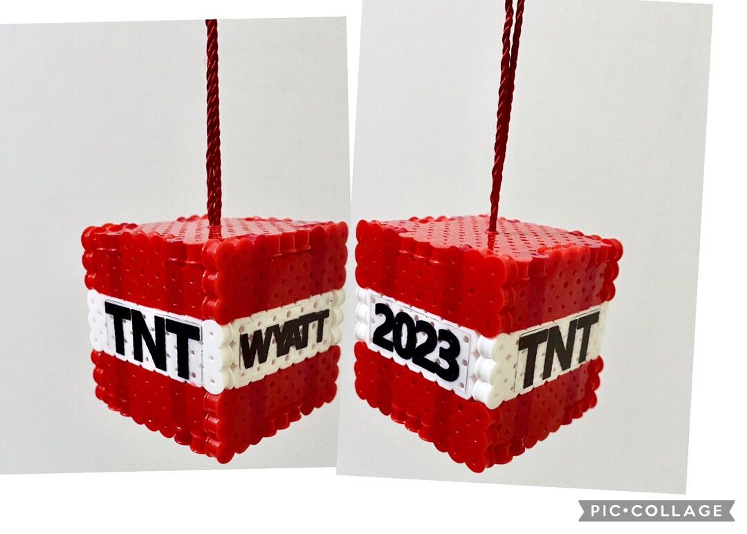 Minecraft Ornament Personalized Names TNT up to 4 Names 2023 TNT ...