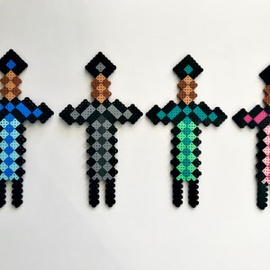 Minecraft Inspired Sword Cake Topper Diamond Blue Gray Pink - Etsy