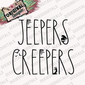 Jeepers Creepers Font Deco ~ Screen Print Transfer ~ Original Designer ...