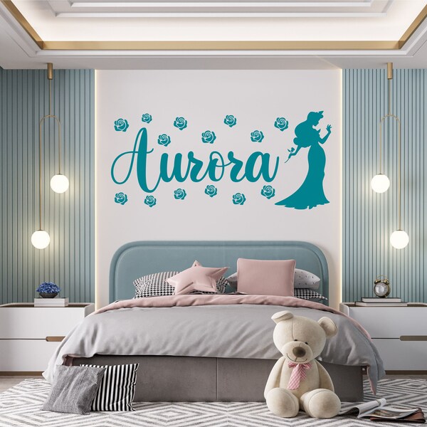 Aurora Name Sticker - Etsy