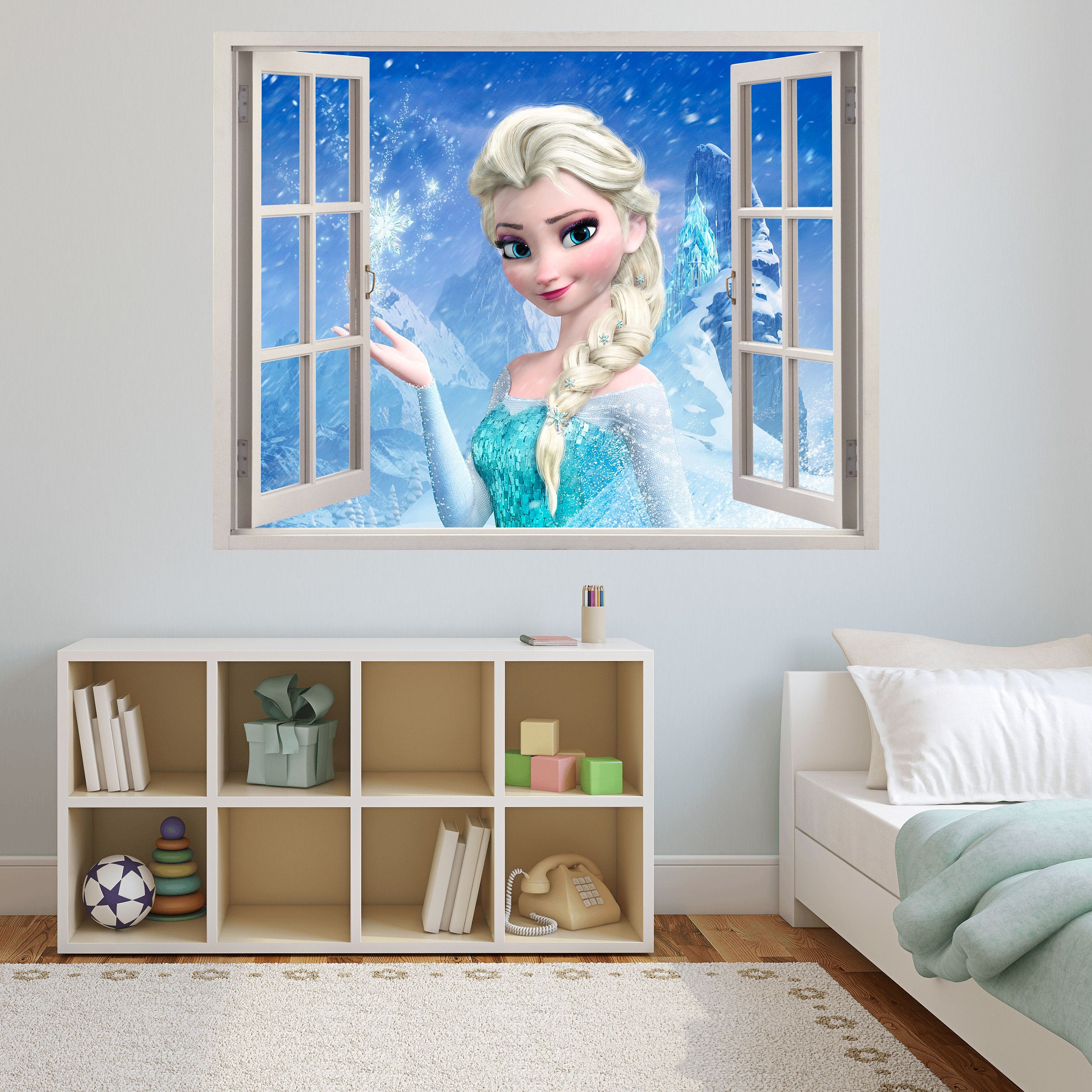 Frozen Elsa 3D Wallpaper Decal Disney Princess Window View - Etsy