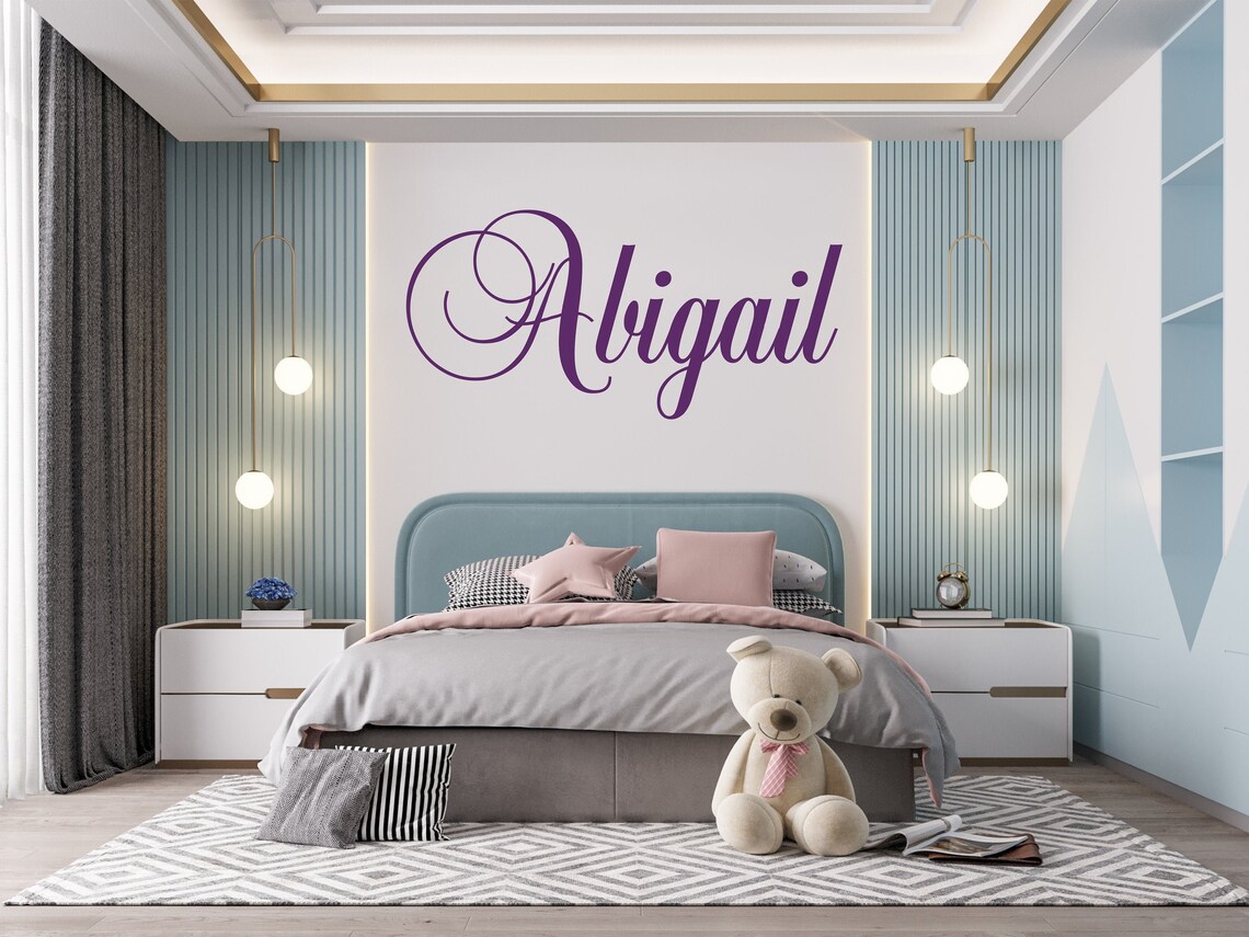 Custom Name Sticker. A Kids Room Decal. Name Wall Decal. - Etsy