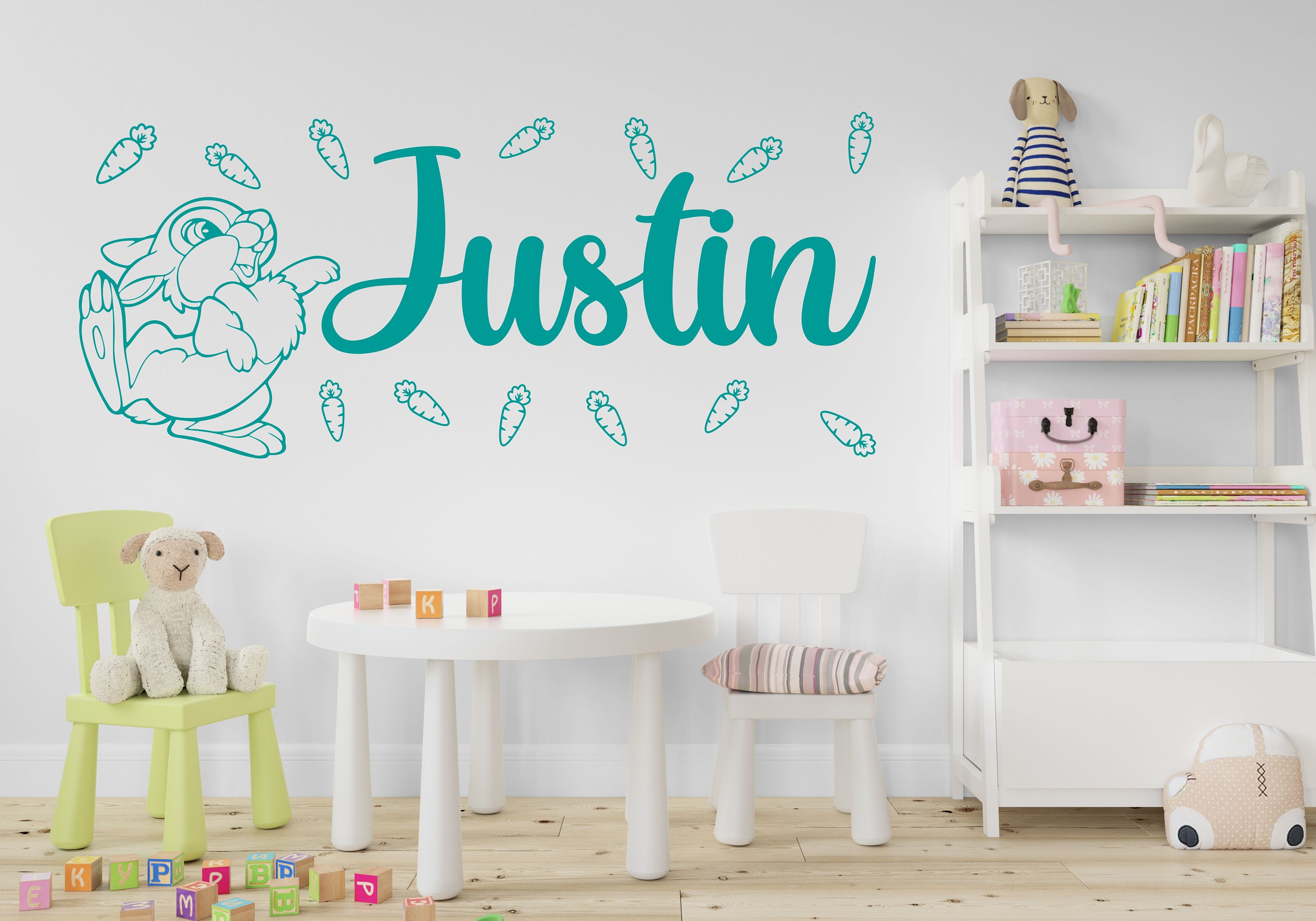 Personalized Name Wall Sticker Custom Vinyl Decal Thumper - Etsy