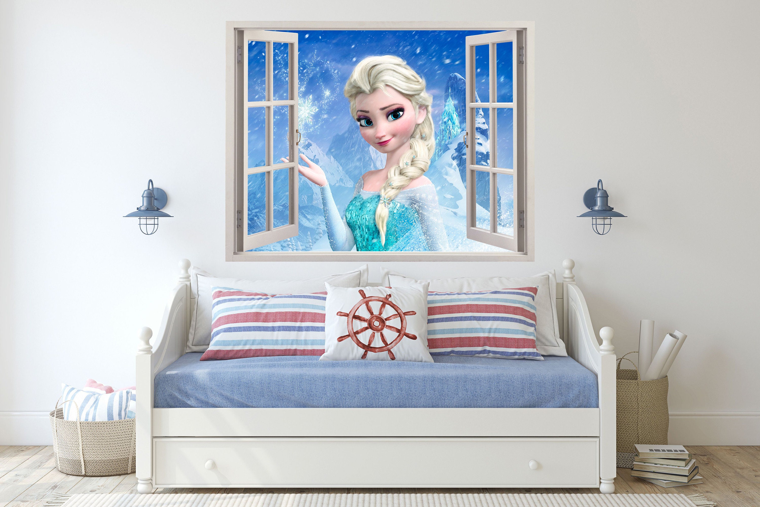 Frozen Elsa 3D Wallpaper Decal Disney Princess Window View - Etsy