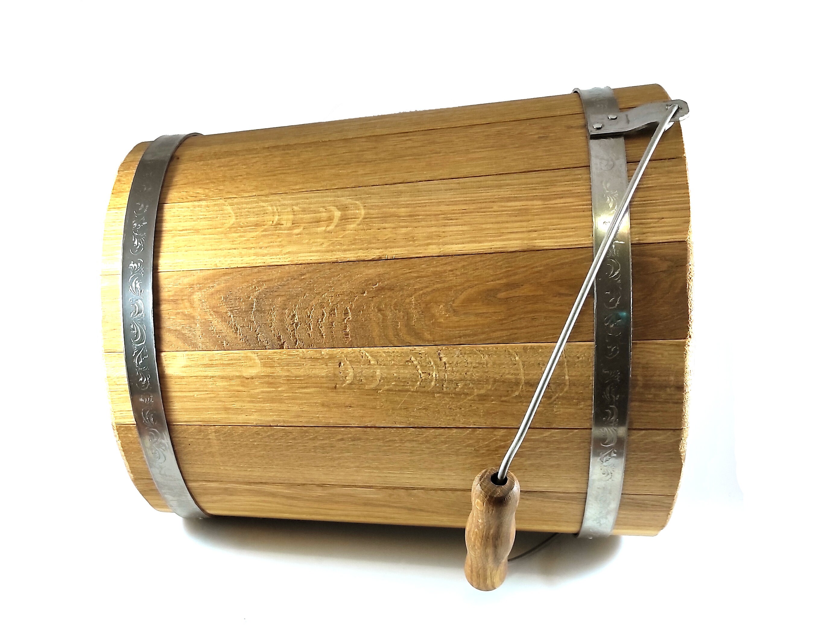 Wooden Sauna Bucket 15L Solid Oak Steamer Bath Gift Kit Set - Etsy