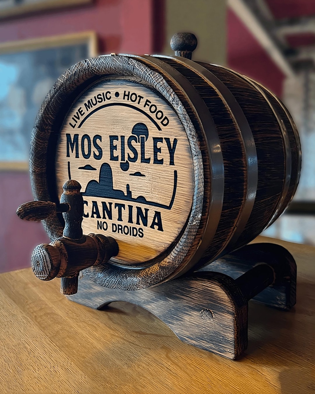 Mos Eisley Custom Barrel Star Wars Whiskey Bar Decor Christmas ...