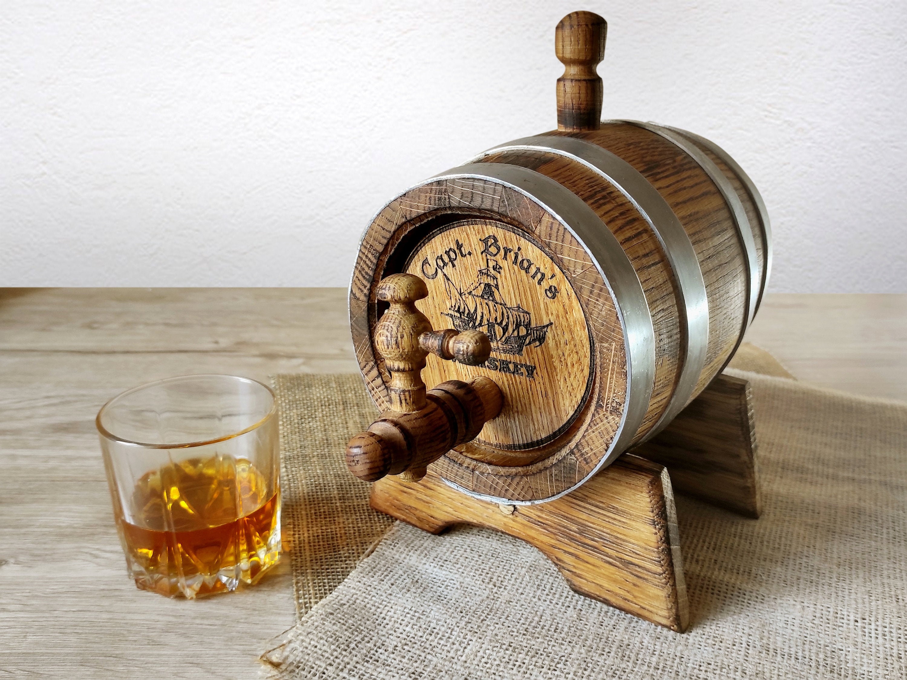 Mini Whiskey Barrel 1L Personalised Cask Wooden Oak Barrel - Etsy