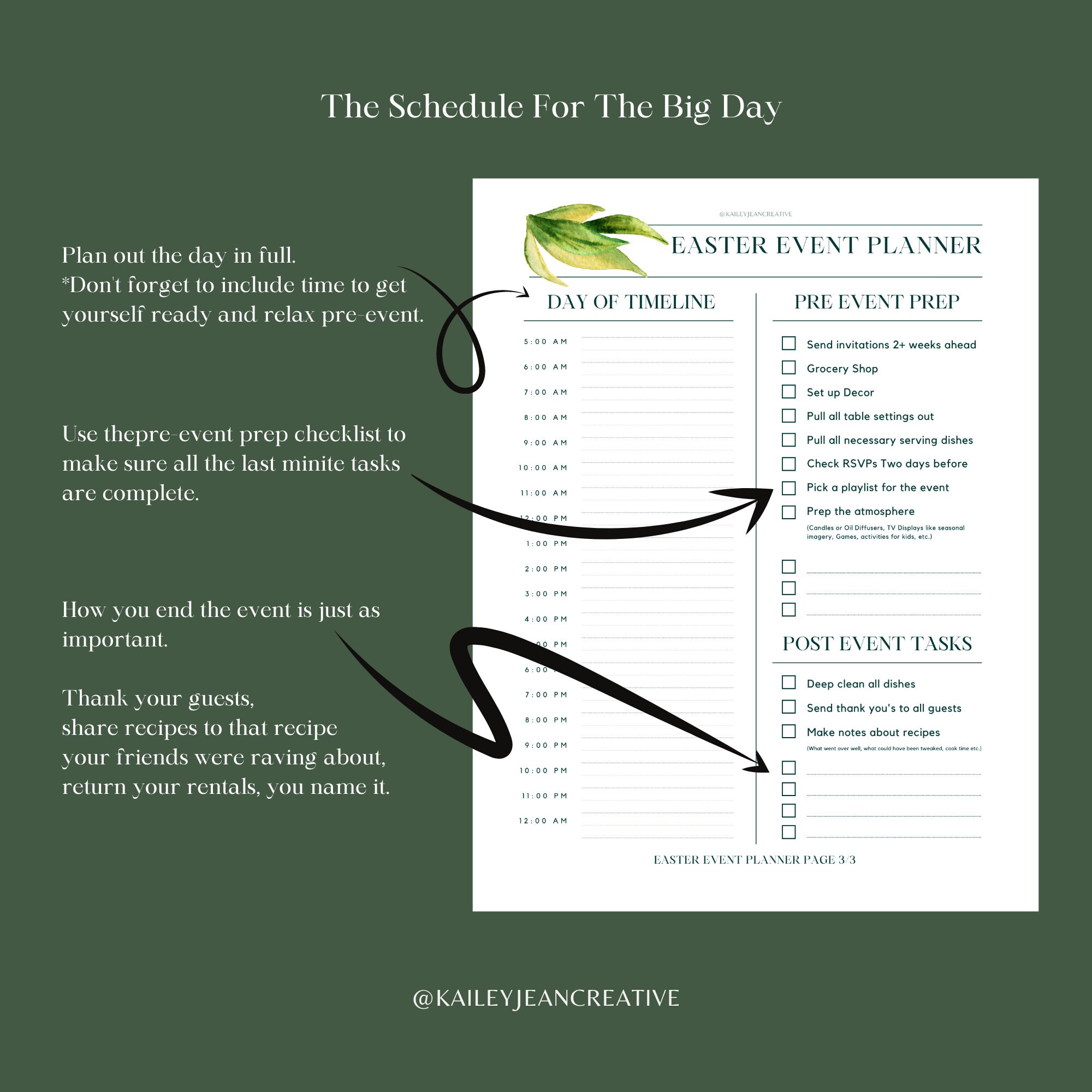 Easter Planner Printable BUNDLE, Printable Dinner Party Planner Kit ...