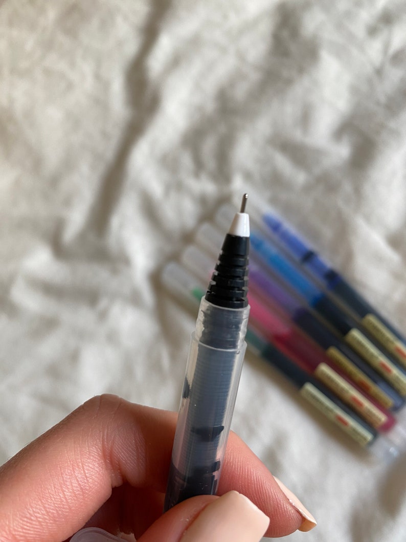 0.5mm Needle Tip Pens - MUJI Style - Ink Pens - Liquid Gel Pen ...