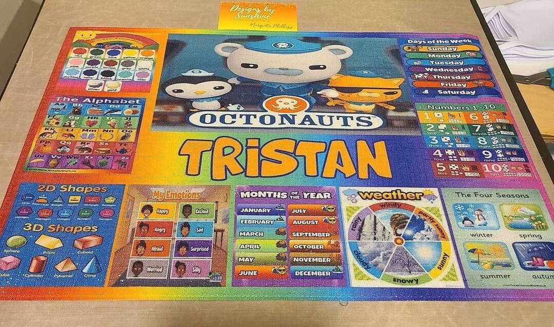 Custom Educational Table Mats, Custom Place Mats, Educational Mat - Etsy