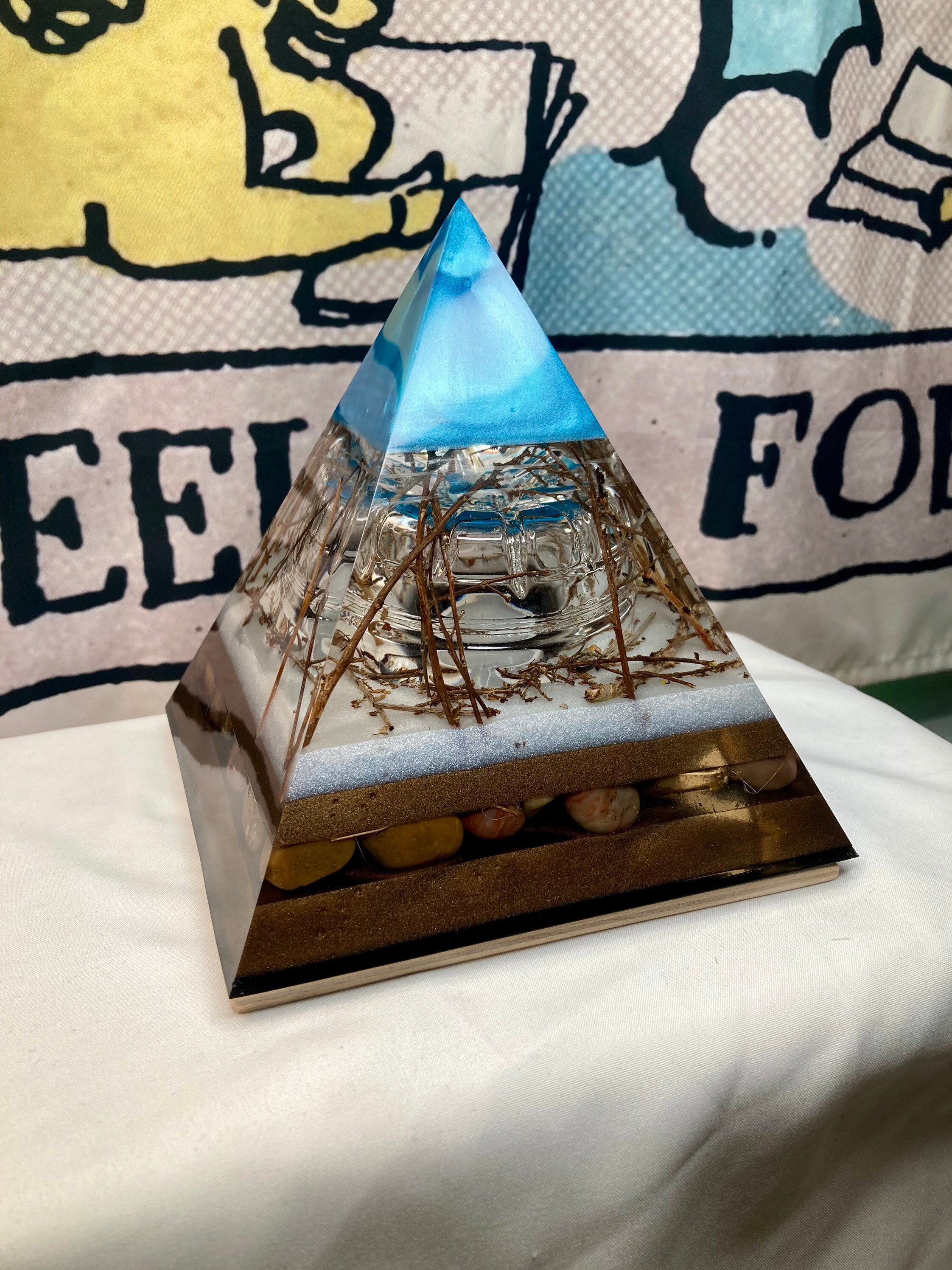 Nightlight Pyramid Light Winter Pyramid Resin Pyramid - Etsy