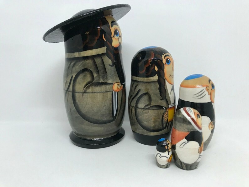 Nesting Doll Jewish Family Matryoshka Five Pieces 5.1 13 Cm Height ...