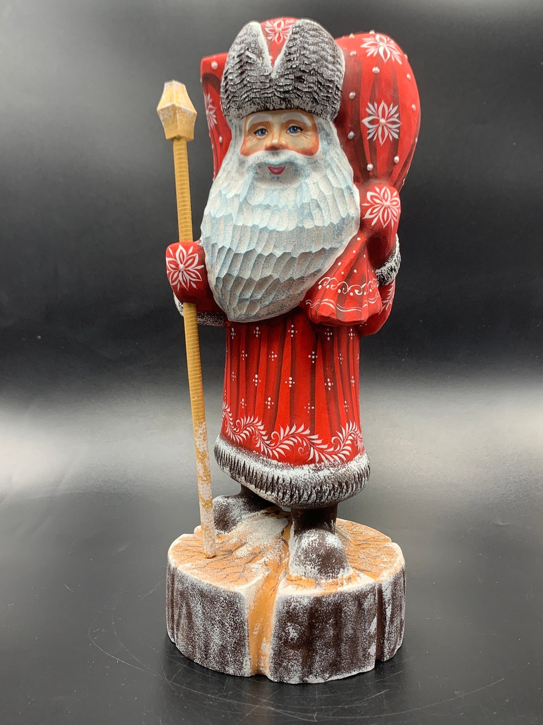 11" Exclusive Wooden Ukrainian Carved Santa Father Frost Great ...