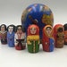 Earth Nesting Doll 3.9" (10 Cm) Height 9pieces Wooden Nesting Doll ...