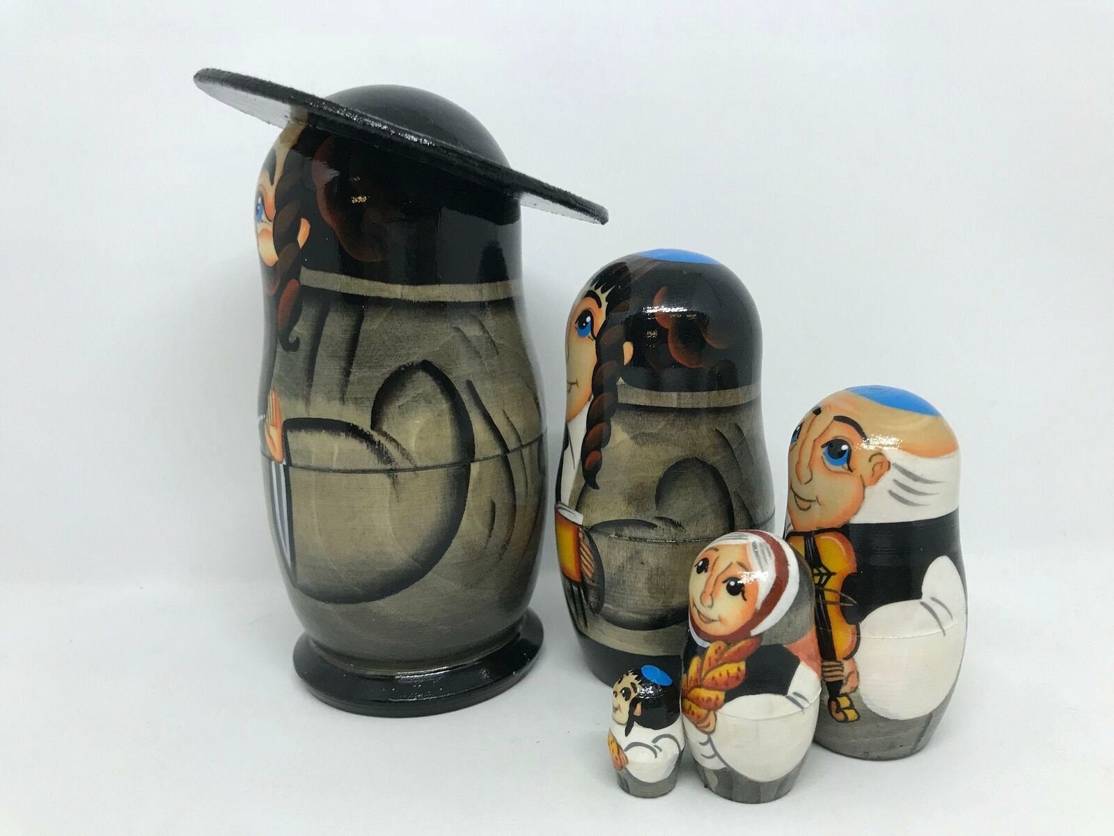 Nesting Doll Jewish Family Matryoshka Five Pieces 5.1" (13 Cm) Height ...