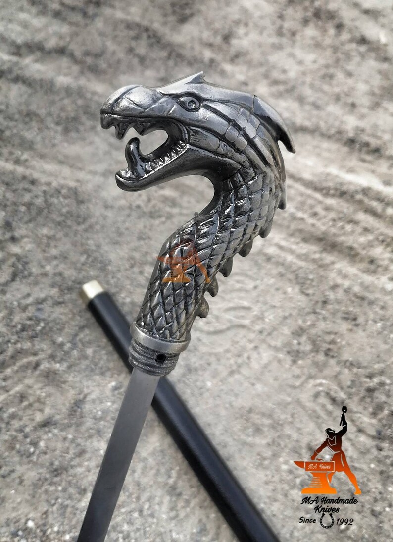 Custom Handmade Dragon Head Walking cane perfect for gift on | Etsy