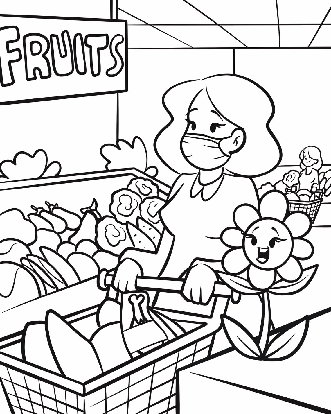 Digital Printable DAISY COLORING PAGES for Kids Coloring Activity Learn ...