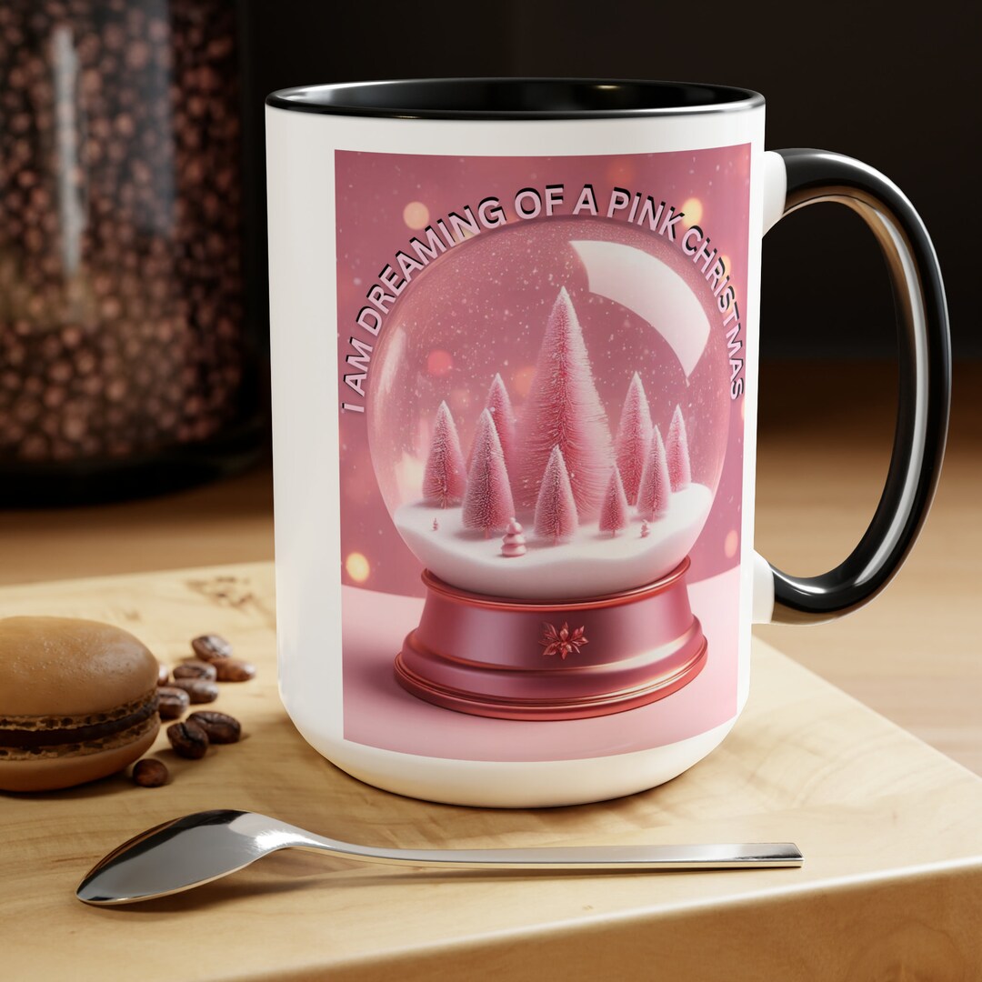PINK CHRISTMAS Snow Globe Mug Holiday Gift - Etsy
