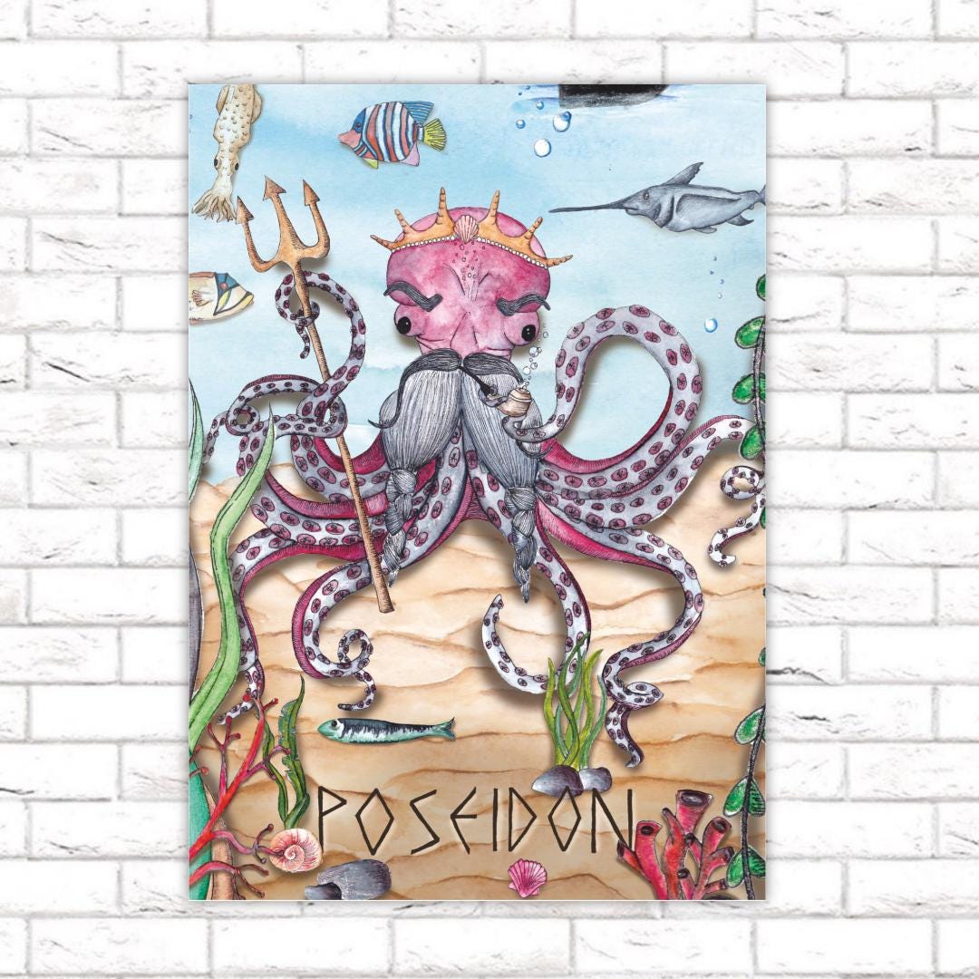 A4 Poseidon Print - Etsy