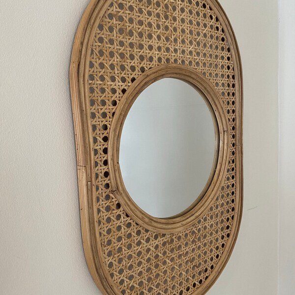 Rattan Mirror - Etsy