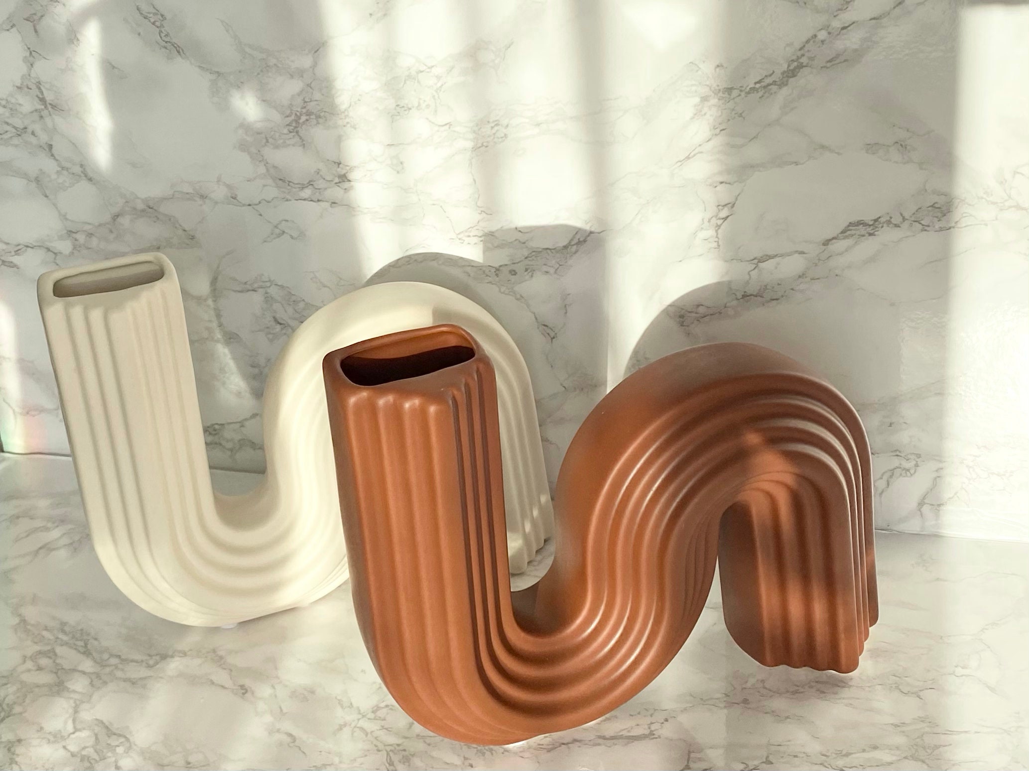 Modern Trendy Vase Nordic Ceramic Art Vase Creative Home Table Flower ...