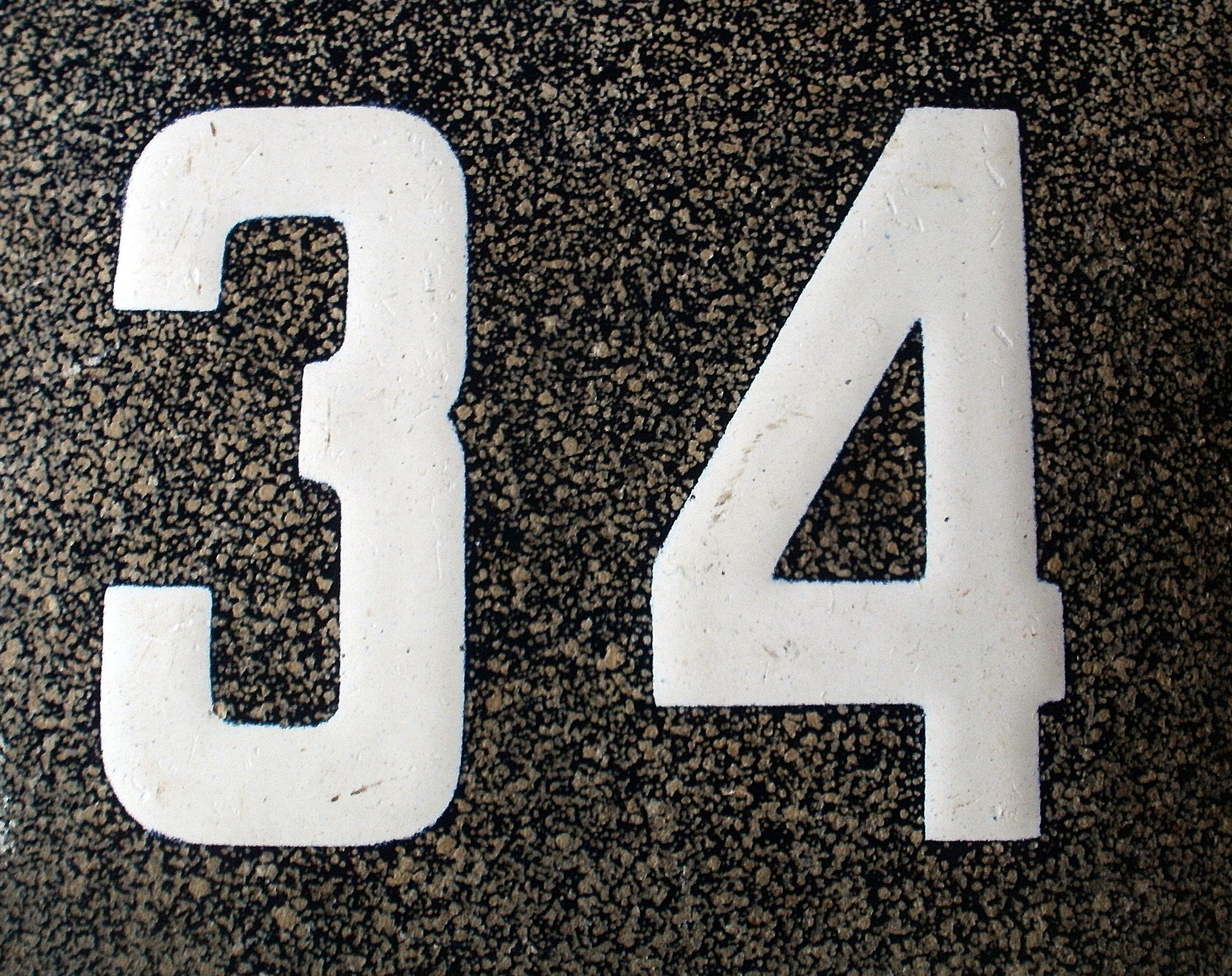 Vintage Enamel Sign Number 34 Door Street Authentic Porcelain | Etsy