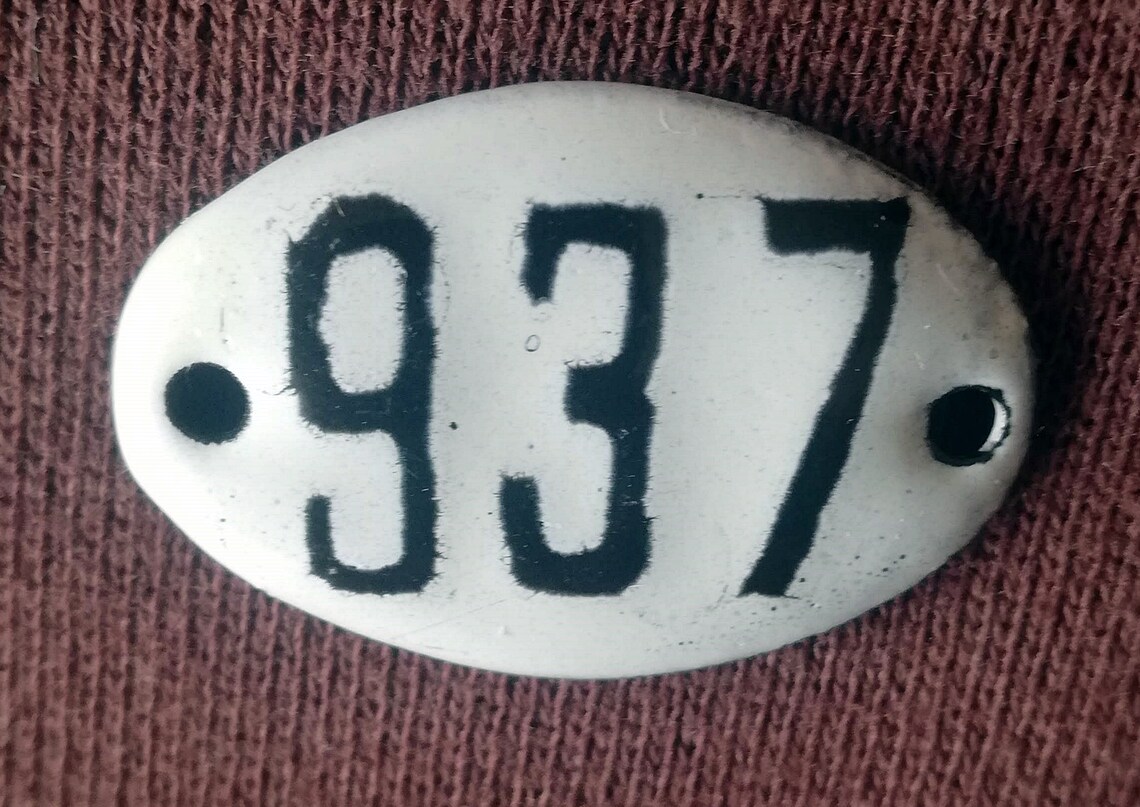 Vintage Enamel Sign Number 937 Door Street Authentic Porcelain | Etsy