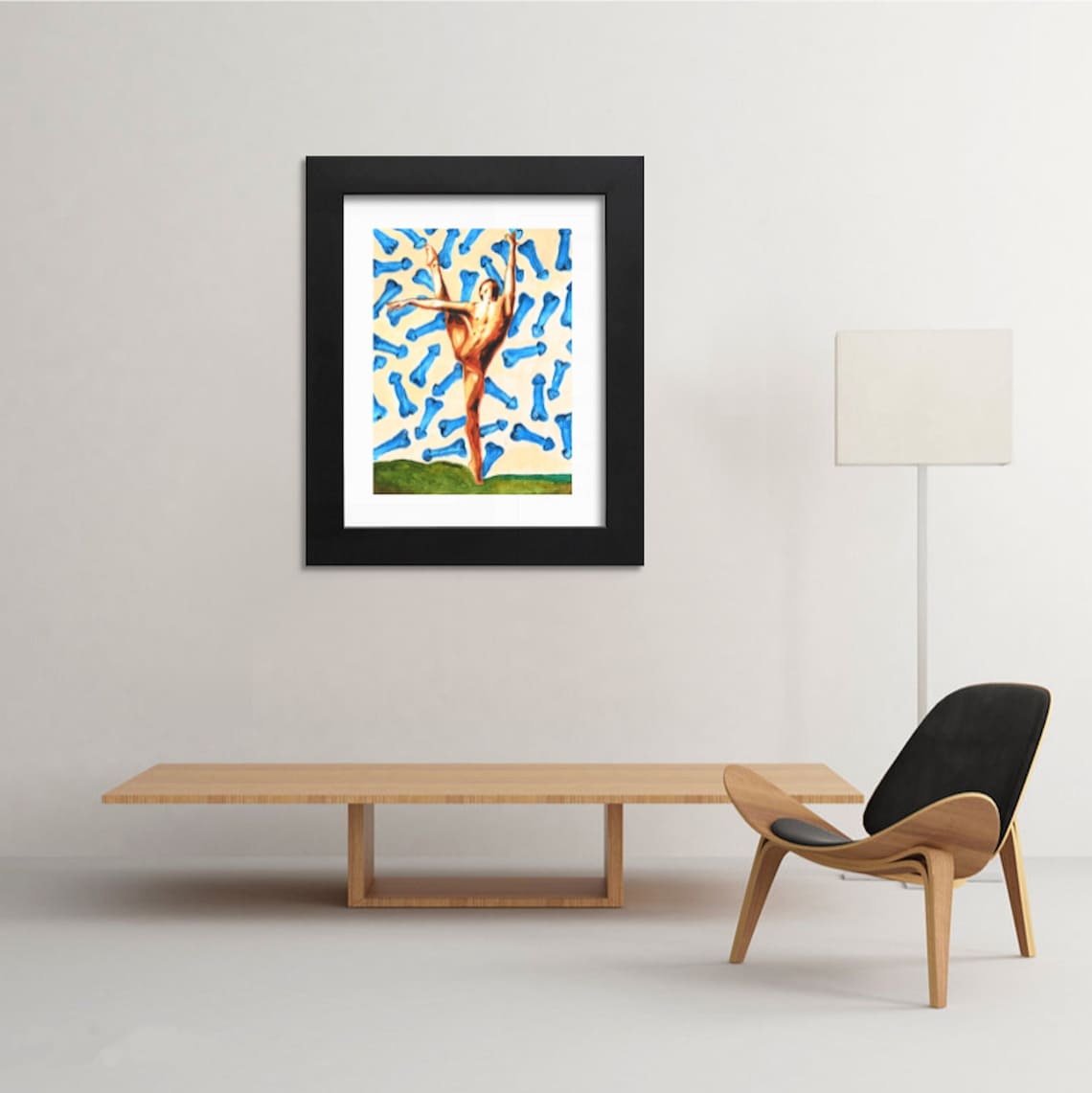 Full Frontal Nudity Watercolor Art Print Phallic Art Print | Etsy