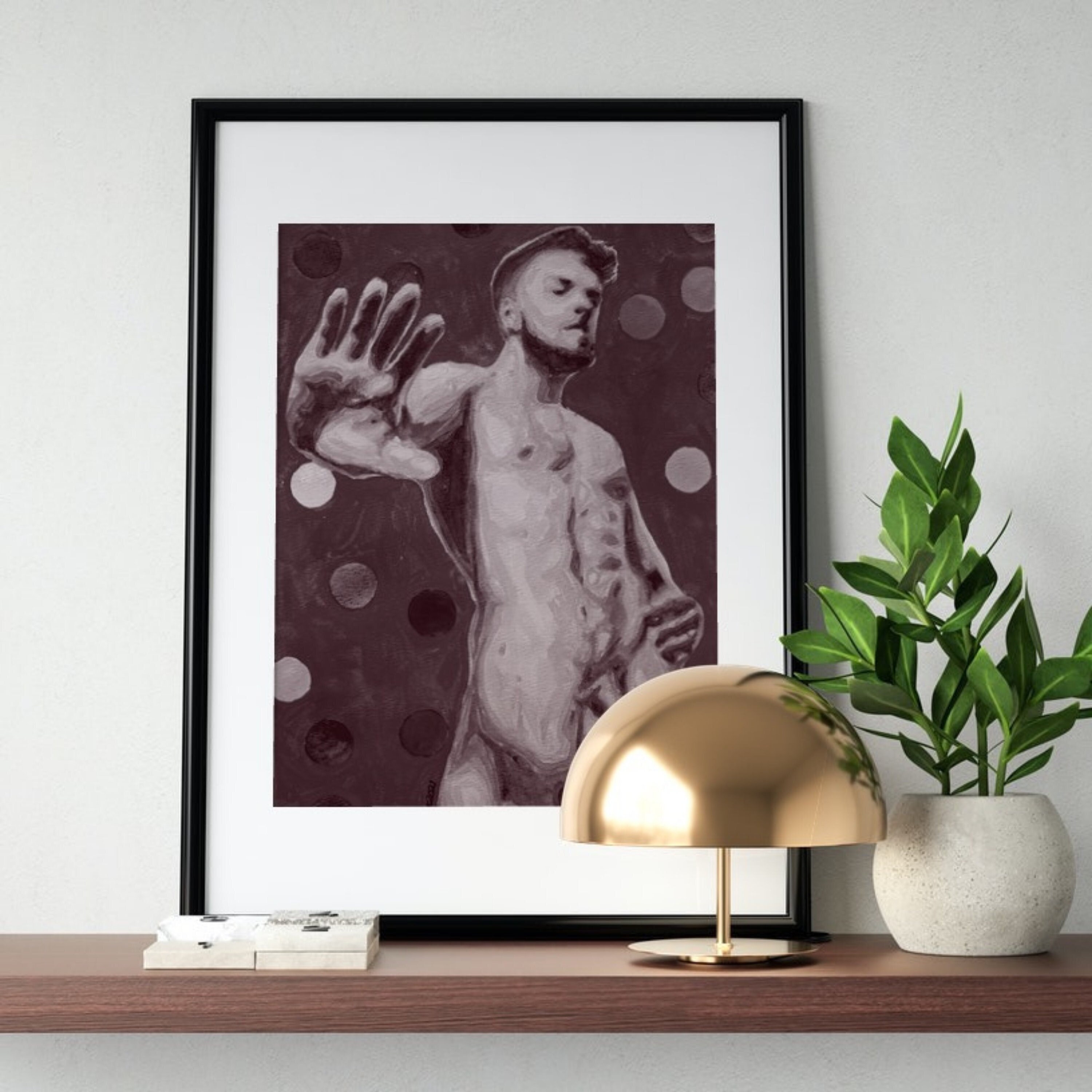 Erotic Gay Art Black And White Drawings Erotica Art Polka Etsy