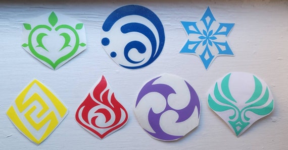 Genshin Impact Elements Vinyl Decal Stickers - Etsy