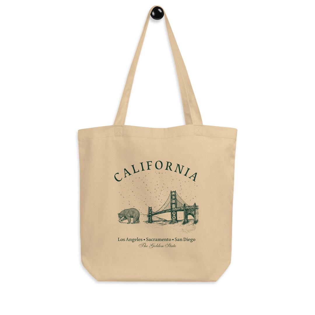 California Eco Tote Bag; Los Angeles Tote Bag, Sacramento Tote Bag, San ...