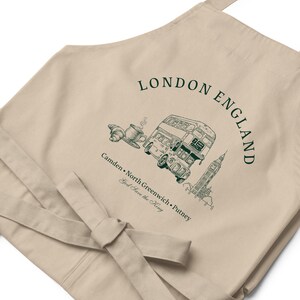 London England Organic Cotton Apron; Camden Apron, Putney Apron, North ...