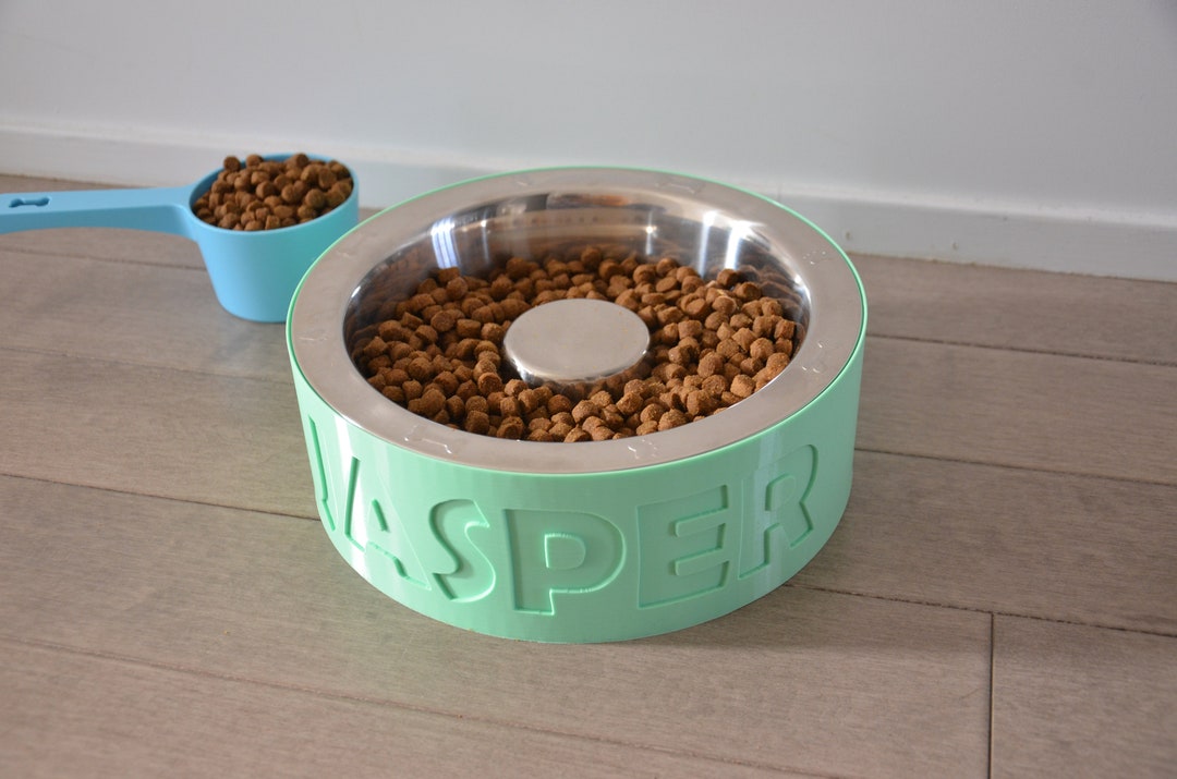 Personalized Slow Feeder Bowl With Stainless Steel Insert // Dog & Cat ...