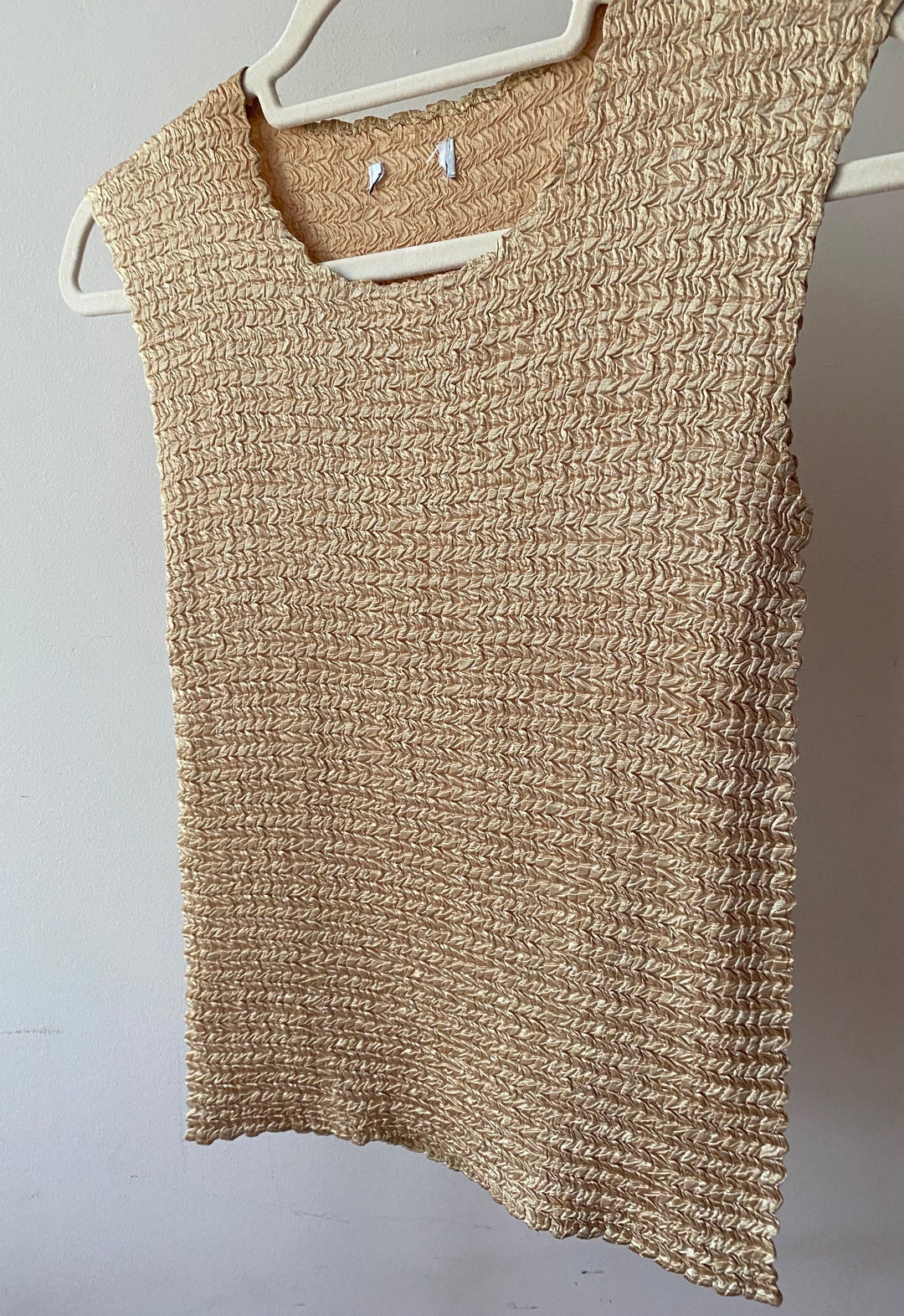 Vintage Gold Crinkle Top - Etsy
