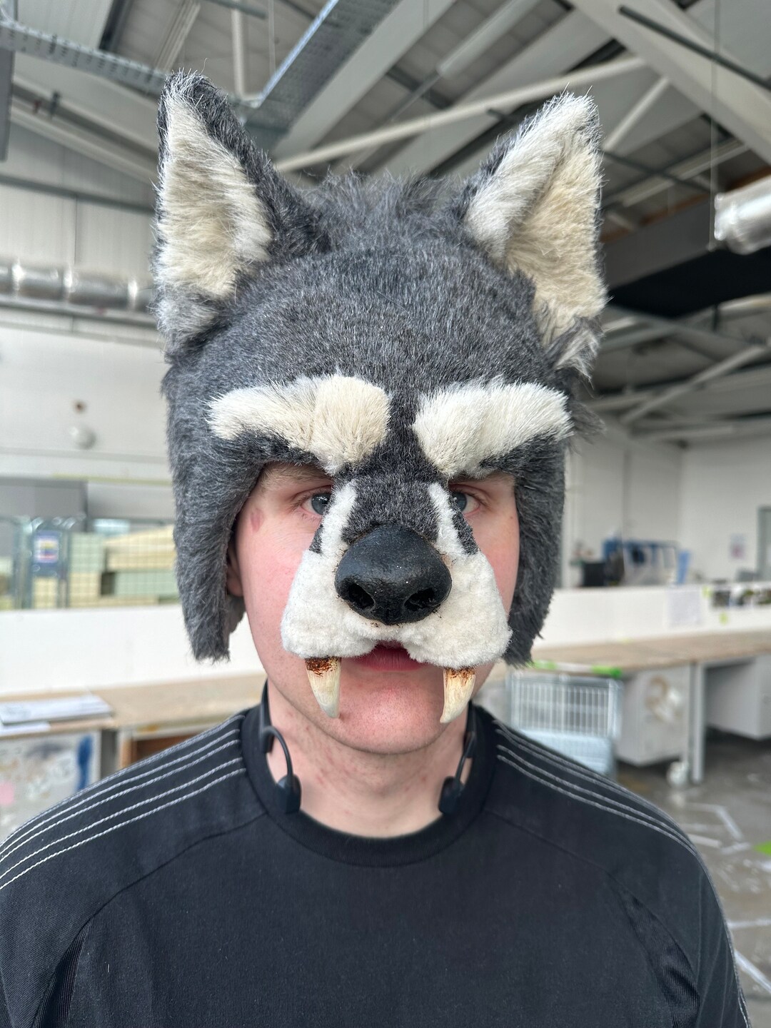 Therian/furry Wolf Mask | Silicone, Acrylic Hair, Miliput Teeth - Etsy
