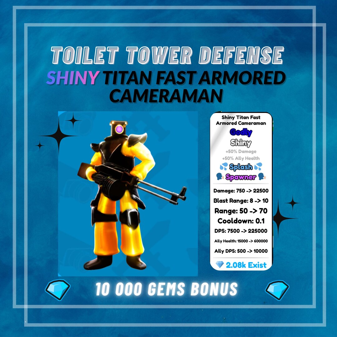 Shiny Titan Fast Armored Cameraman - Exclusive Unit - Toilet Tower ...
