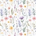 Pastel Flowers Seamless Pattern, Floral Digital Paper, Floral ...