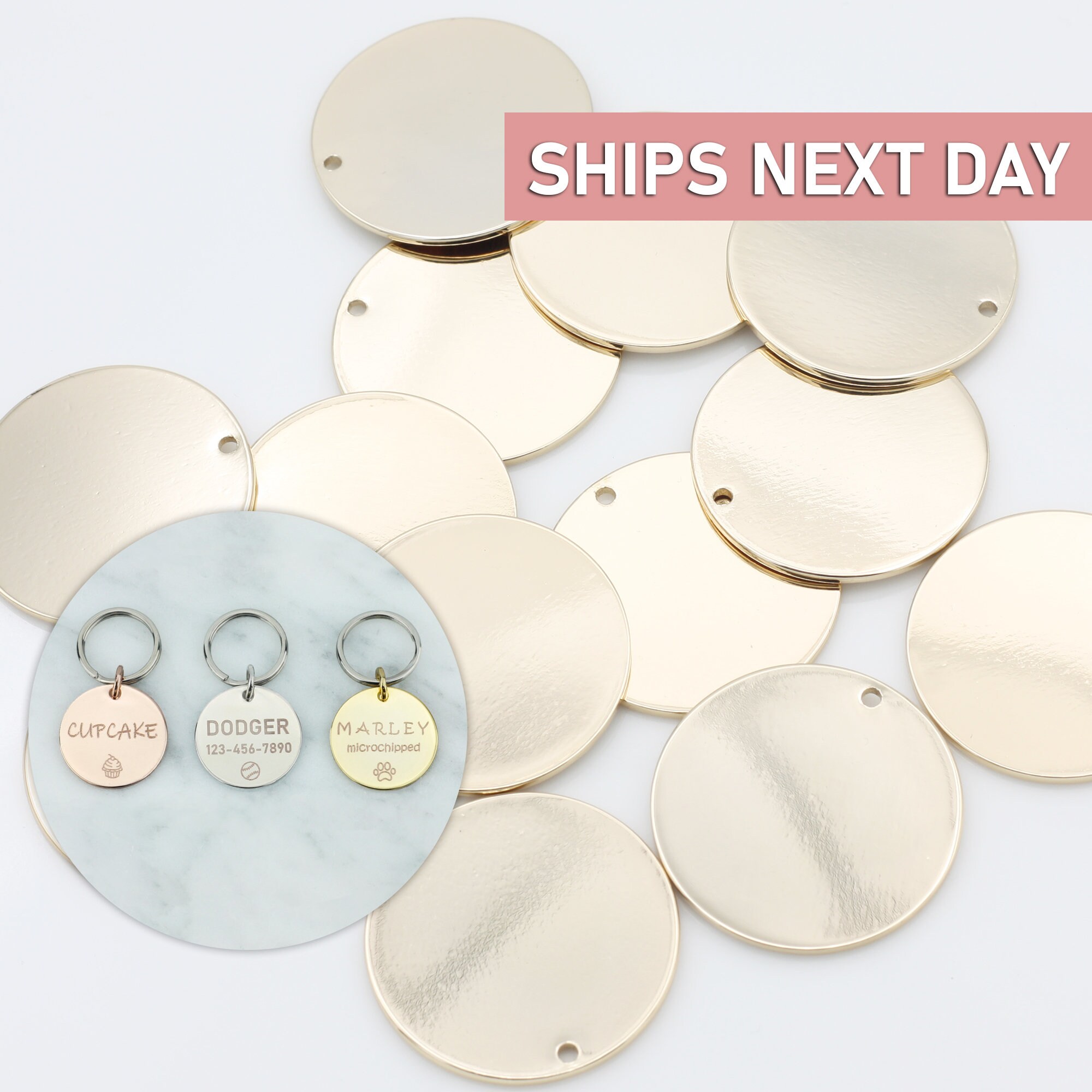 10 Gold 30mm Stainless Steel Large Blank Disc Ready to | Etsy