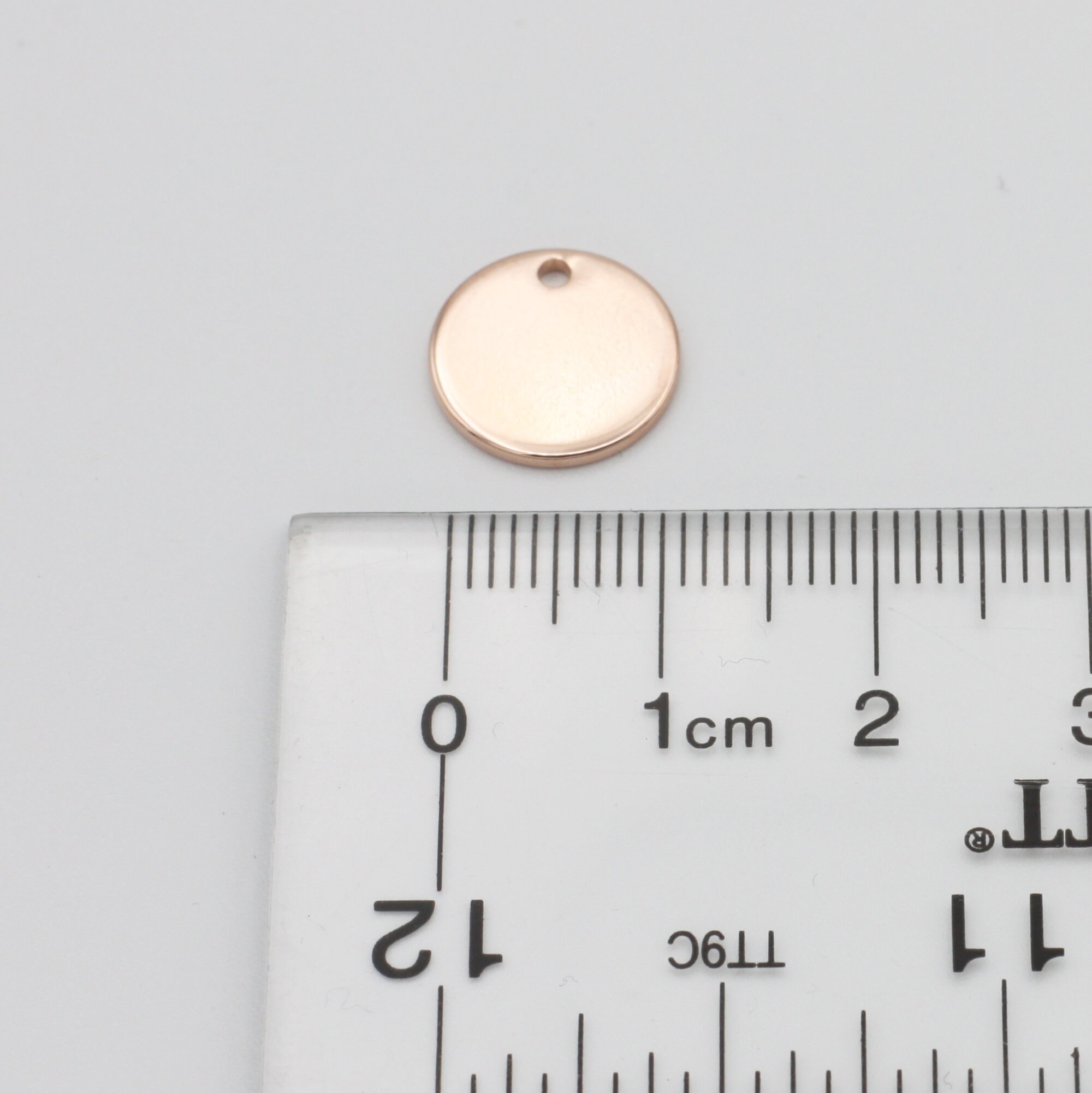10 Rose Gold 12mm Blank Tiny Disc Blanks, Customizable Engravable ...