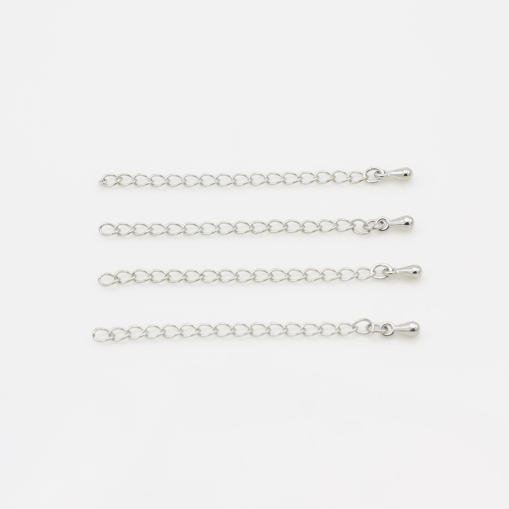 10 Silver Chain Extender, Stainless Steel Extenders, Add 1.5 Inch ...