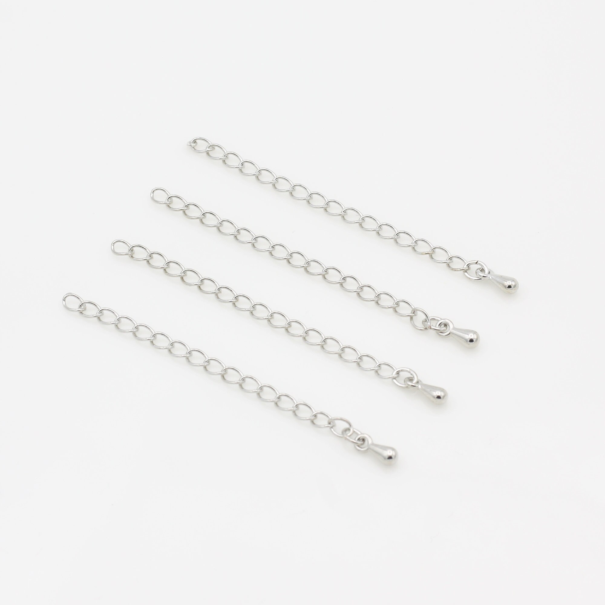 10 Silver Chain Extender, Stainless Steel Extenders, Add 1.5 Inch ...