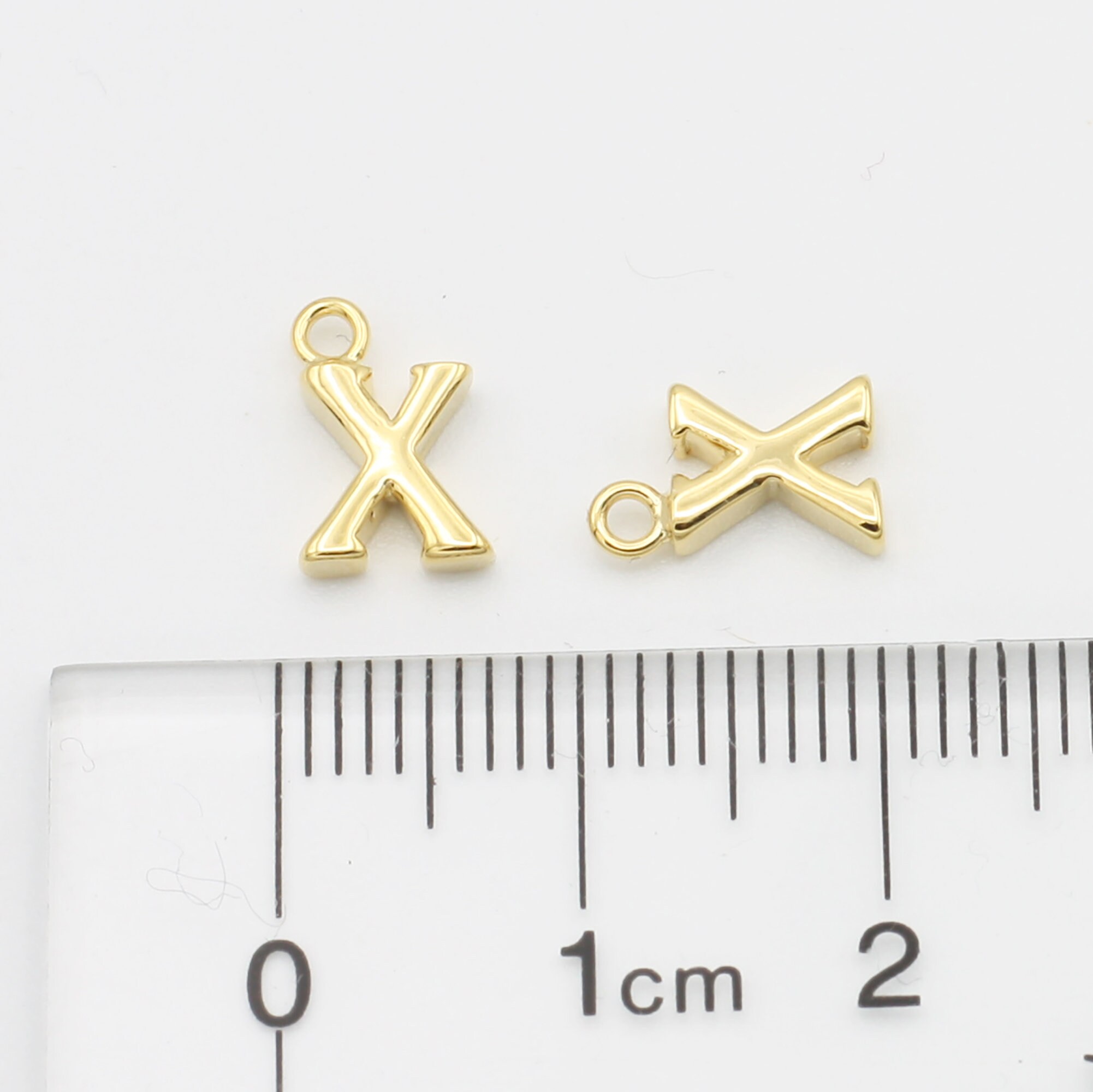 Letter Charm X, 16k Gold Plated Initial Charms, Wholesale Charms ...